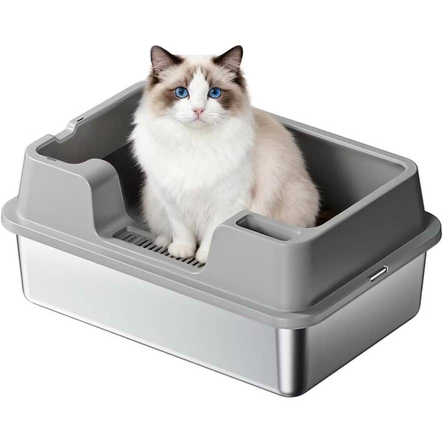 Target's $40 Stainless Steel Litter Box Is a Hygiene Game Changer ...