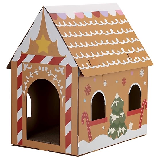 Pet Parents Love This Festive and Cutesy Gingerbread Cat Scratcher ...